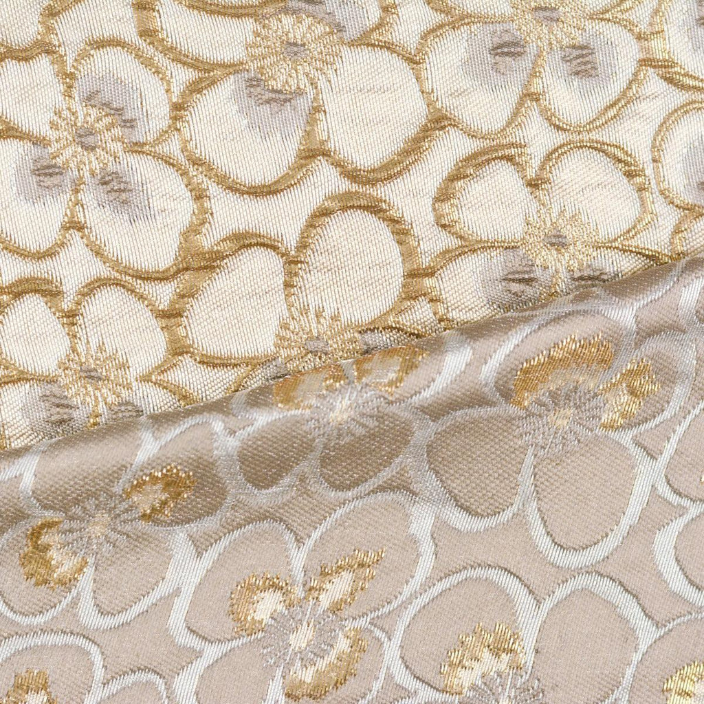 Brocard - Flori bej crem cu auriu | Texmag.ro